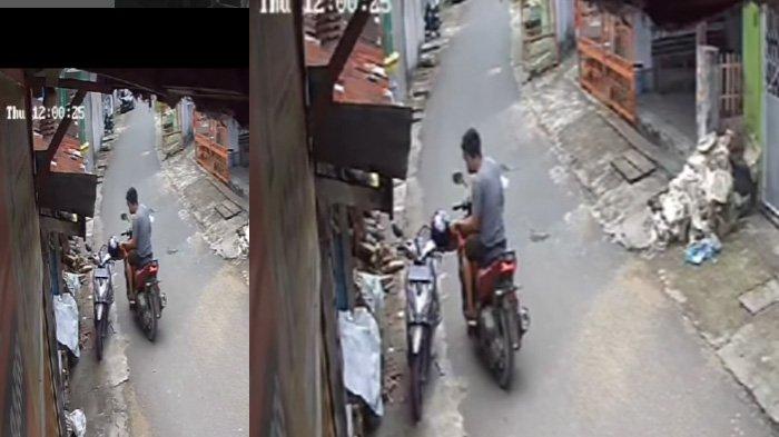 Terekam CCTV, Aksi Pencurian Helm di Simpang Pulai Jambi Viral di Medsos - Sumber : Jambisatu.id ...